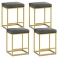 Summit Living 24 inch Counter Stool Set of 4 for Kitchen, Faux Leather ...