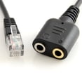 MOKKHNB Dual 35Mm Audio Female to Rj9 Jack Headset Converter Cable for ...