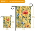 Welcome Watercolor Wild Flowers on Colored Background Garden Flag ...