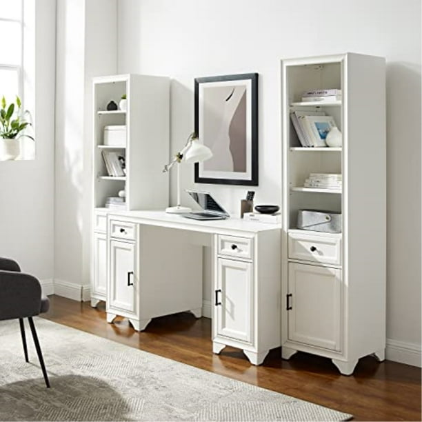 Tara 3Pc Desk And Bookcase Set - Desk & 2 Linen Cabinets - Walmart.com