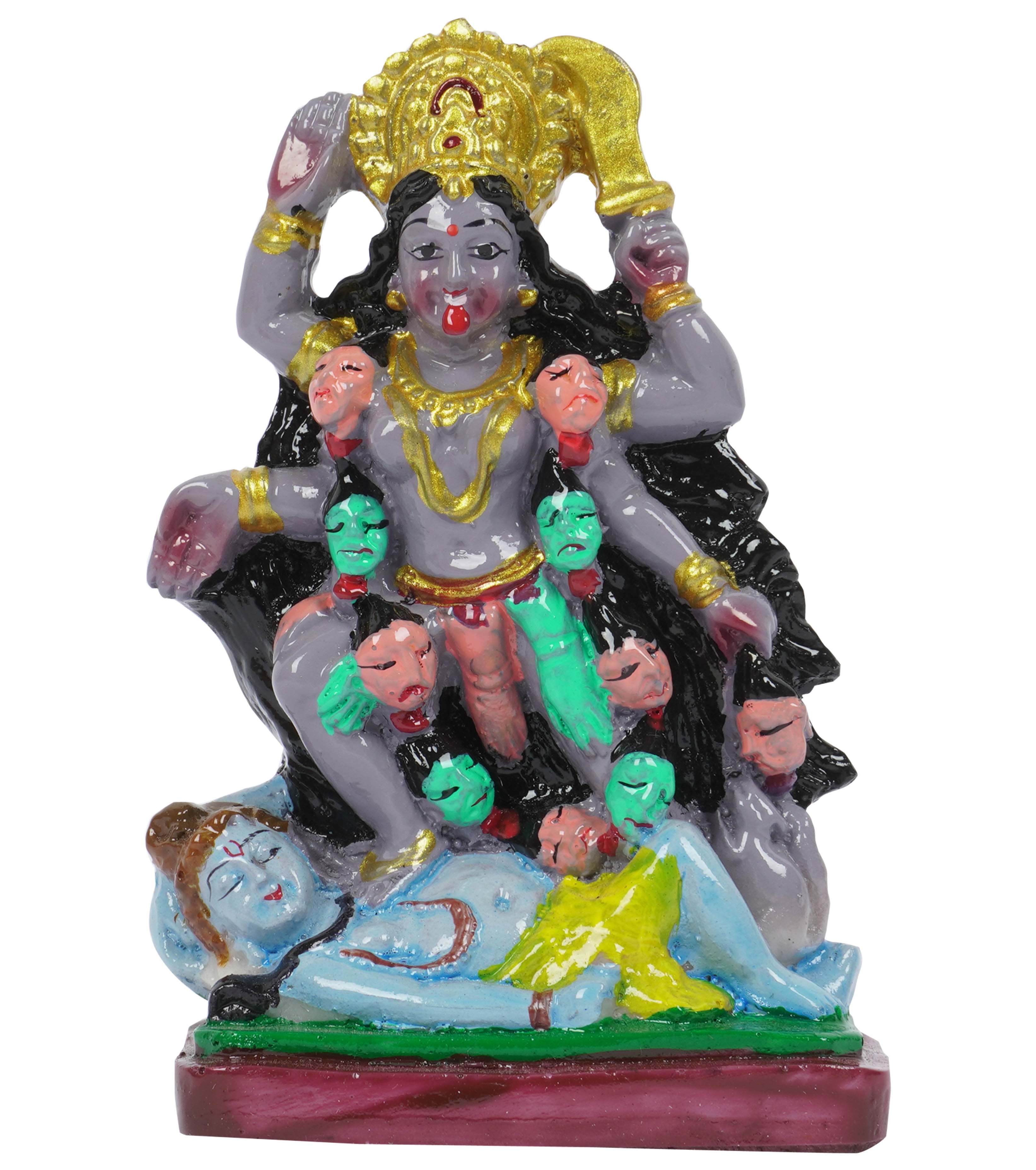 IBA Indianbeautifulart Hindu Goddess Kaali On Lord Shiva Statue Idol ...