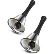 Gold Hand Bell, 2 Pack Steel Hand Bell Call Bell for Wedding, Adults ...