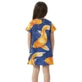 BZSMCE Short Sleeve dress Dress Casual Cotton Dresses-Koi Fish Pattern ...