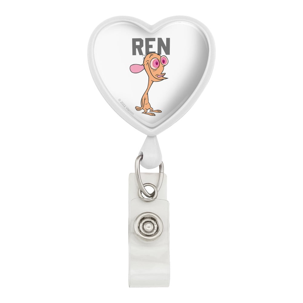 Ren and Stimpy Show Collegiate Ren Heart Lanyard Retractable Reel Badge ...