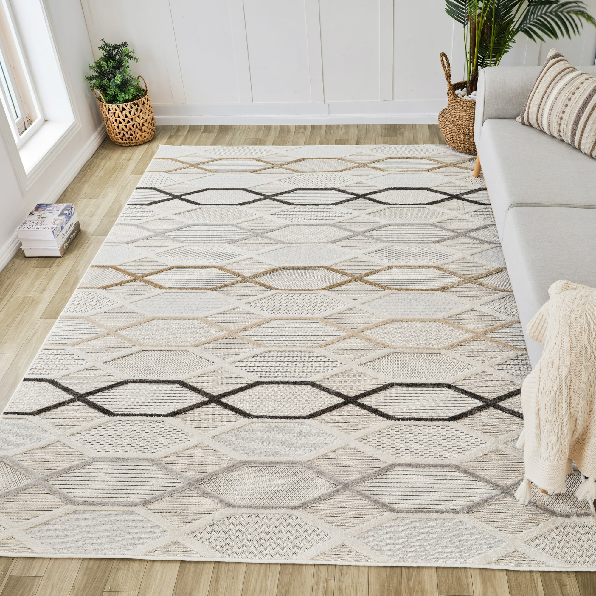 Click here for Rug Branch Maison Geometric Indoor Area Rug  Cream... prices