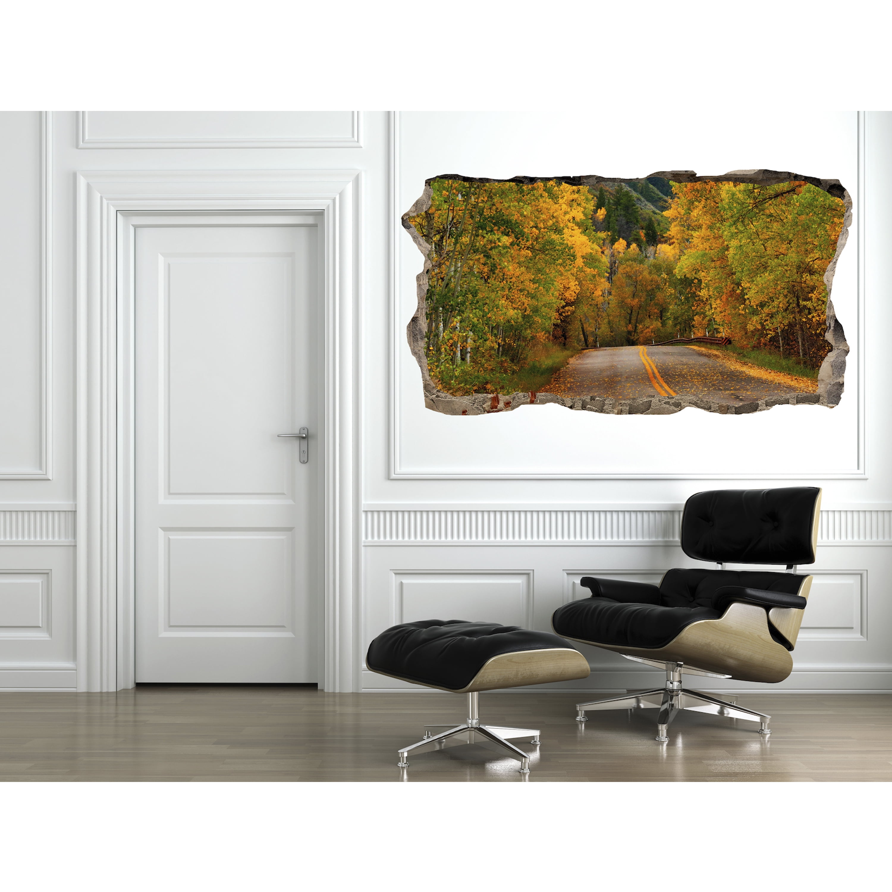 Startonight 3D Mural Wall Art Photo Decor Road in the Forest Amazing ...