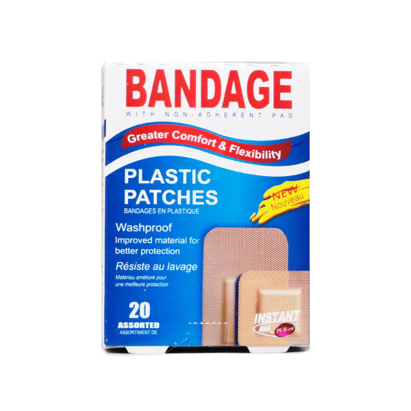 Purest Instant Aid Plastic Patches (20 In 1 Pack) (Pack of 3) | Walmart ...