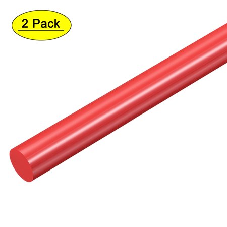 (POM)Plastic Round Rod,Polyoxymethylene Rods,10mm Dia 50cm Length Red ...