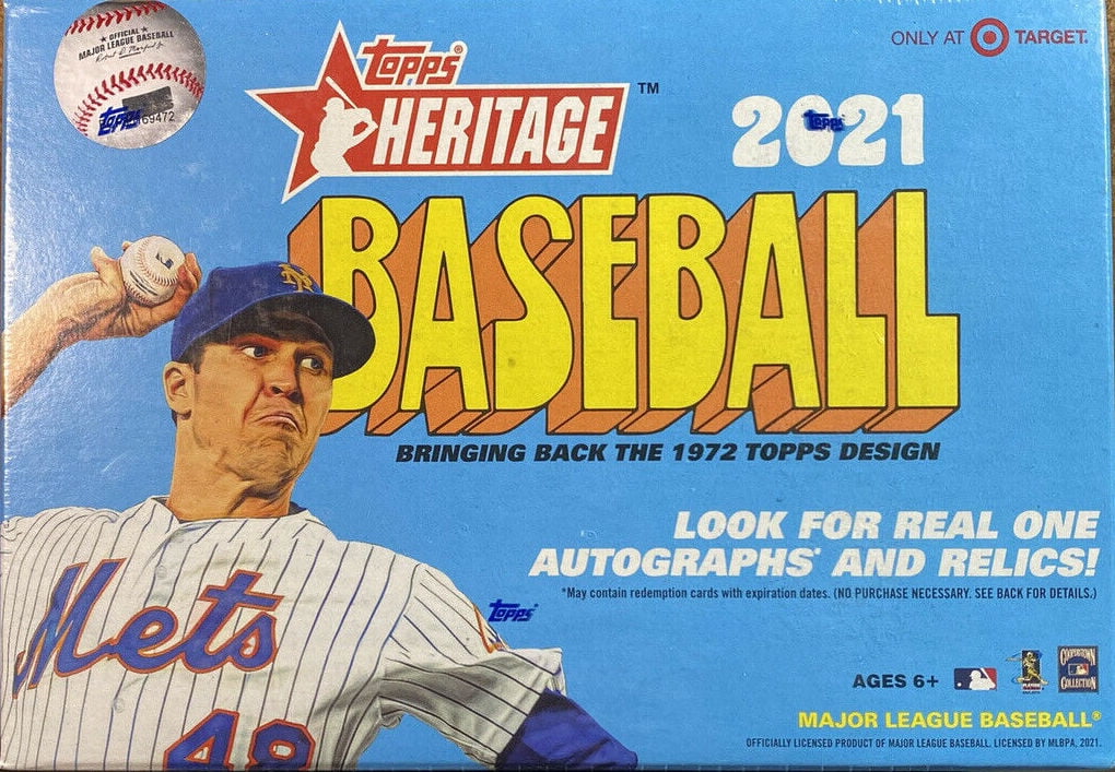 2021 Topps MLB Heritage Baseball Trading Card Giant Box - Walmart.com