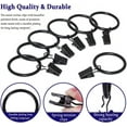 60 Pack Metal Curtain Rings with Clips, Curtain Clip Rings Hooks for ...