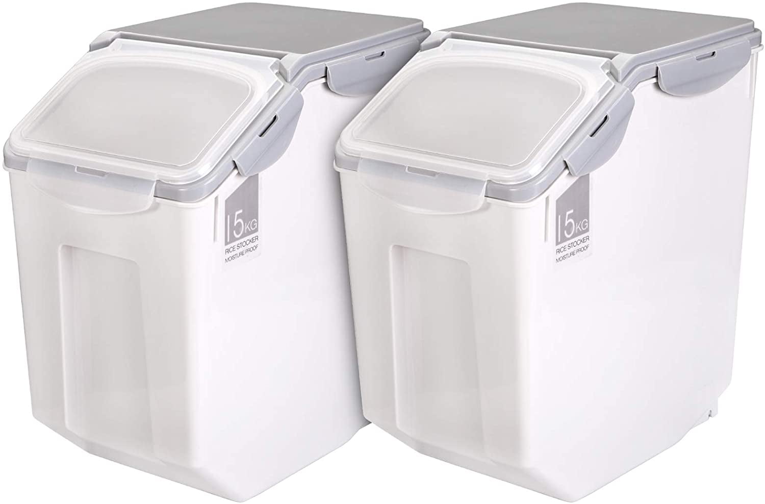 2 Pack Large Rice Storage Containers With Wheels Plastic Dry Food Storage Boxes With Seal 2-pack-large-rice-storage-containers-with-wheels-plastic-dry-food-storage-boxes-with-seal