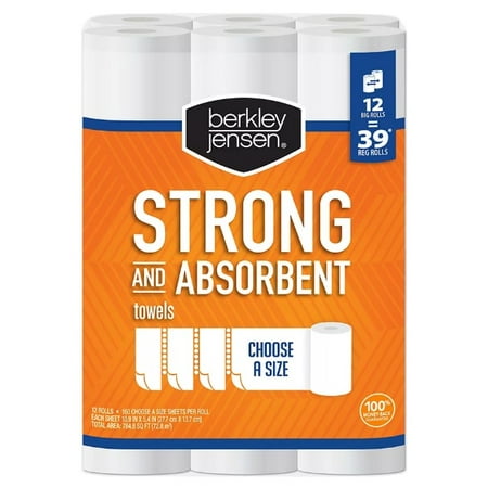 Berkley Jensen Choose-a-Size Everyday Paper Towel, 12 ct. - Walmart.ca