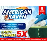 AMERICAN RAVEN Heavy Duty Multipurpose Scrub Sponge Pack of 12, Non ...