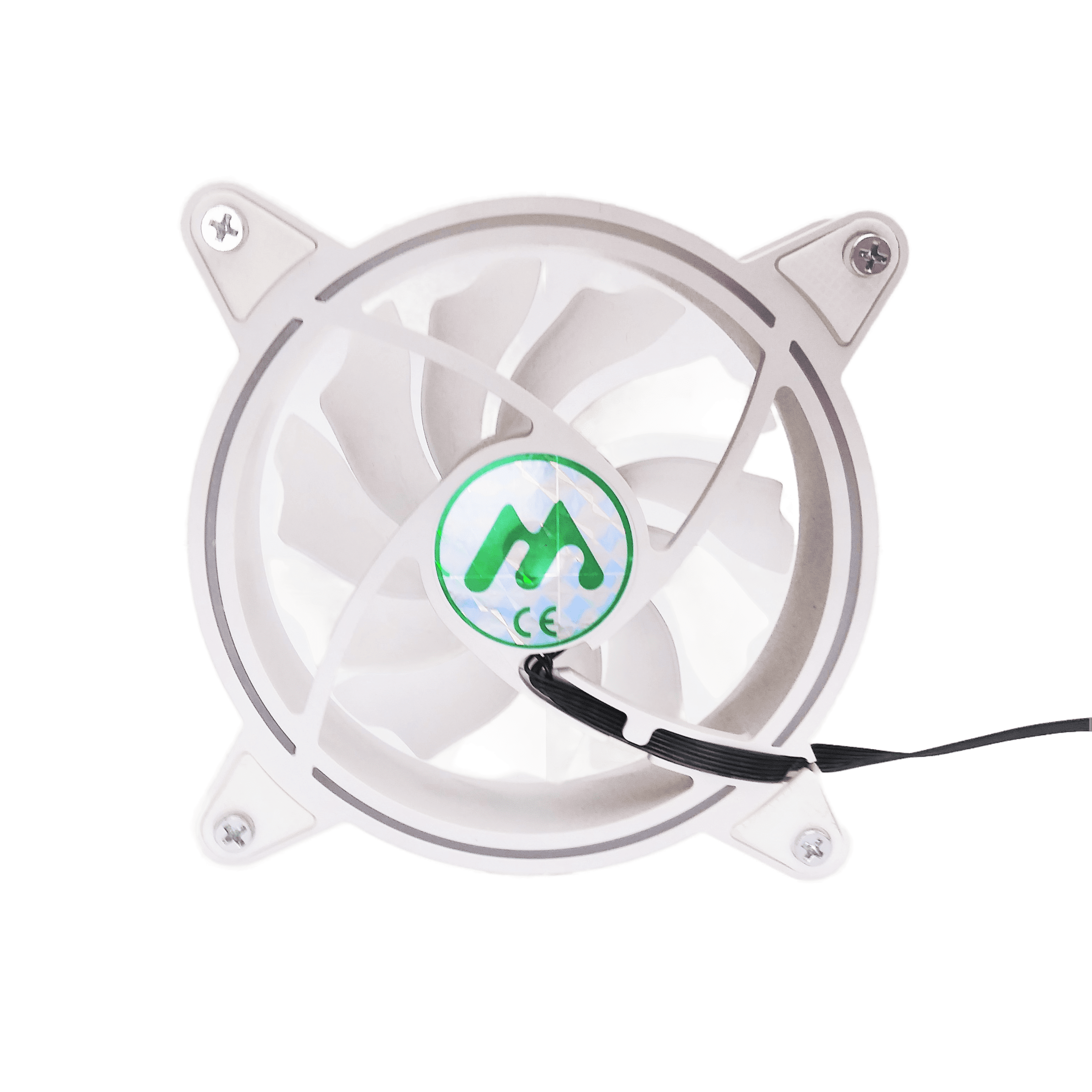 Musetex Fan Cooler PC 1500 PWM White Cooling Fan, 6Pin Connector, 120mm ...