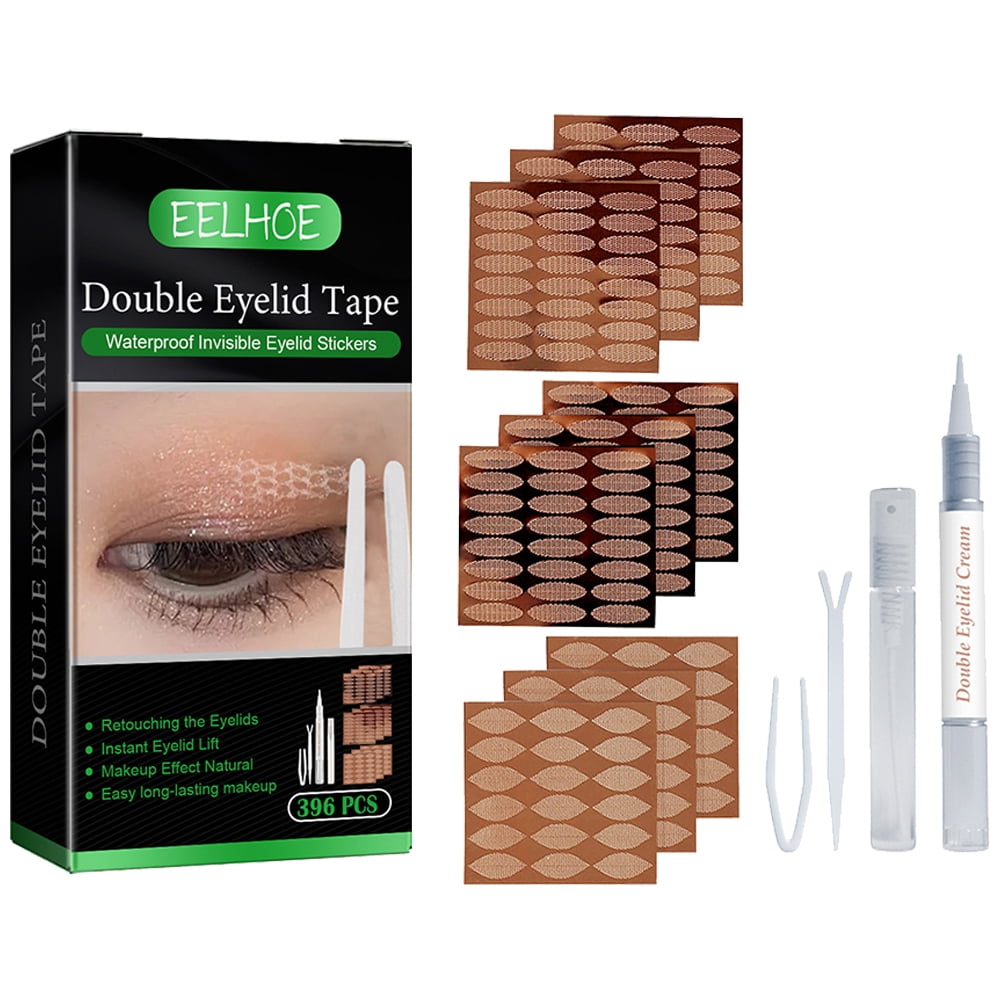 Cinta de doble párpado 396PCS Big Eye Tools Tiras de levantamiento de párpados de 3 formas para ...