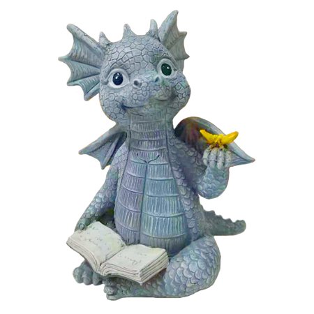 YERDGARY Baby Dragon Statue Reading Baby Dragon Statues Handmade Home ...
