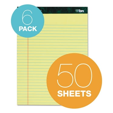 TOPS Docket Gold Writing Pads, 8-1/2 x 11-3/4, Legal Rule, 50 Sheets ...