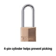 Master Lock 1-9/16 in (40mm) Wide Solid Brass Body Padlock with 2in ...