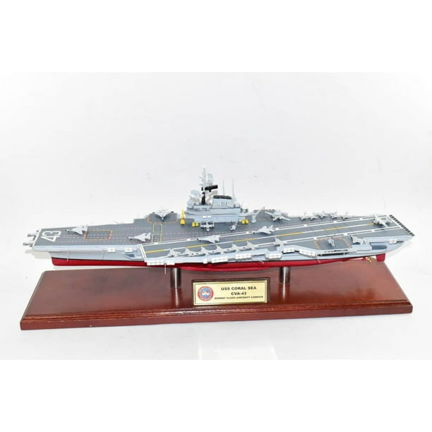 USS Coral Sea CVA-43 Aircraft Carrier Model,Navy,Scale Model,Mahogany ...