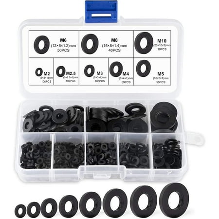 Black Plastic Washers, M2 -m10 Mechanical Washer 500 Pcs | Walmart Canada