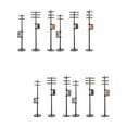 Raindrops 2 Sets Miniature Telegraph Poles Plastic Telegraph Poles ...