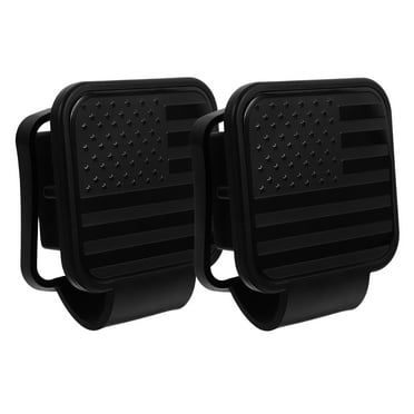 MULL USA Flag Metal Hitch Cover Plug (Fits 1.25" Receiver, Chrome ...