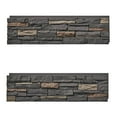 WallWell Iron Gray Premium Faux Stone Wall Panel, 46.25” x 12.88 ...