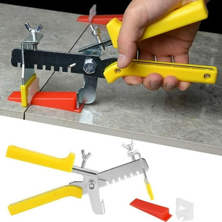 Tile Leveling System with 600 Clips 200 Wedges and 1 Clamp 1.5mm Tile ...