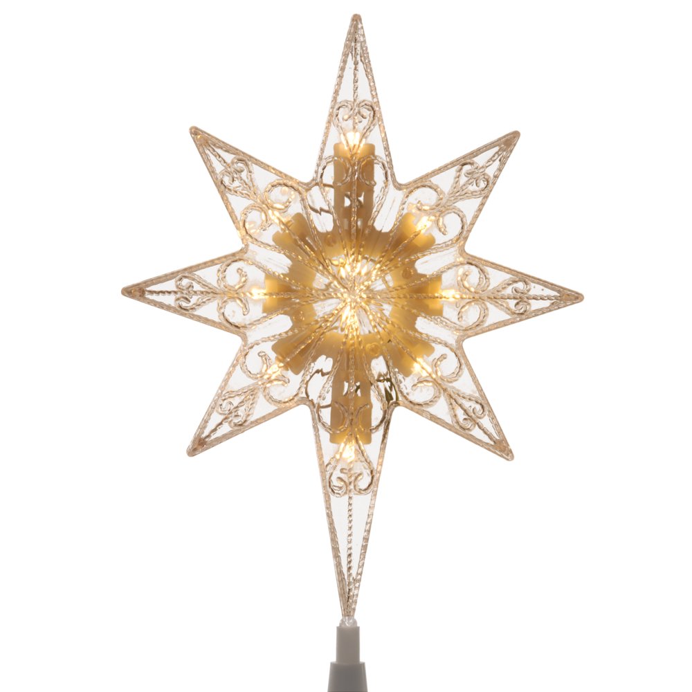 National Tree 11 inch Tree Top Star with Warm White LED Lights ...