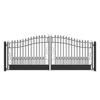 ALEKO Outdoor Metal Paris Style Dual Driveway Gate, Steel 12 ft x 6 ft ...
