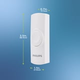 Philips Wireless Push Button Doorbell, White, DES4110R/27 - Walmart.com