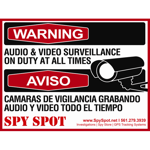 Video And Audio Surveillance Signs