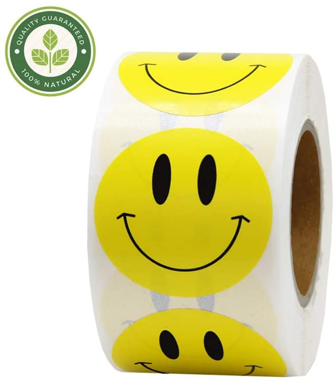 Hcode Happy Smiley Face Stickers Circle Dots Labels for Teachers 500 ...