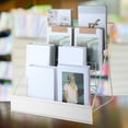 Book Display Rack 4-tiered Stand 18" Books Signing Wire Tabletop CD ...