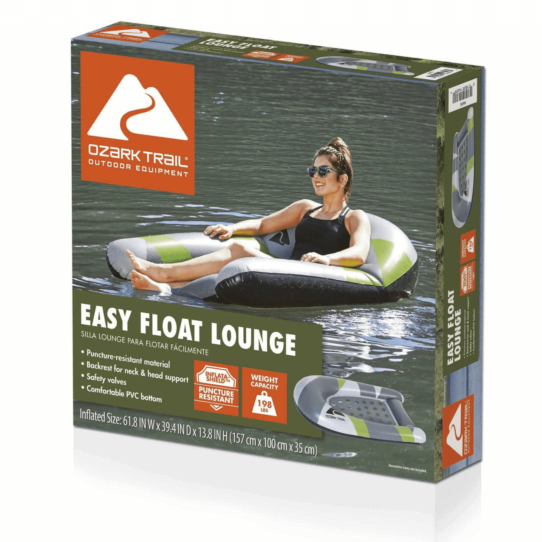 Ozark Trail Easy Float Inflatable Pool Lounge Adult 65" Best Deals and ...