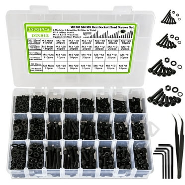 272PCS Heavy Duty Bolts and Nuts Assortment Kit, 1/4, 5/16, 3/8 Machine ...
