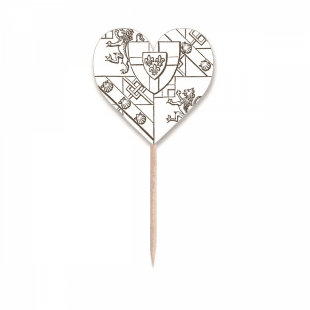 Shell patron escudo barroco León ilustración Etiqueta del corazón de la ...