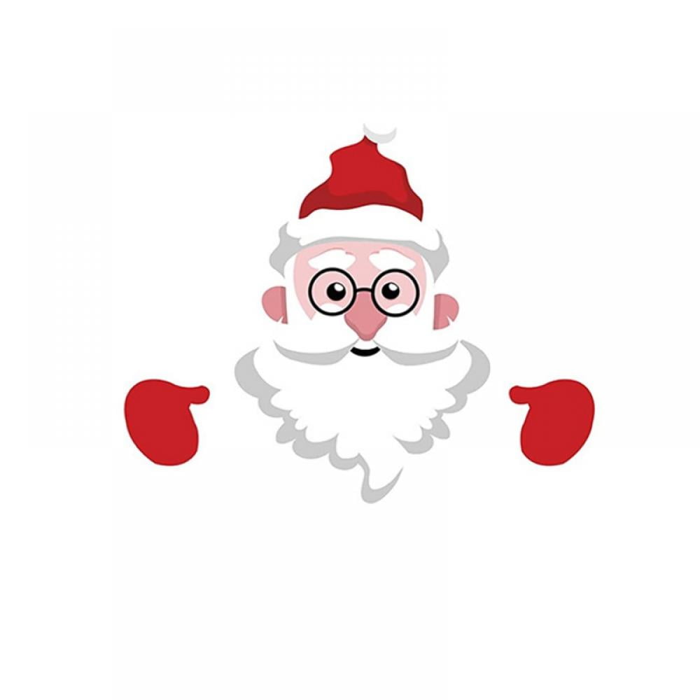 Christmas Outdoor Fence Decorations Outside Santa Claus Peeker Yard ...