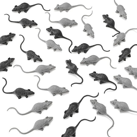 CHIKEN 24 Pieces Halloween Fake Mouse Fake Mice Realistic Fake Rat Mini ...