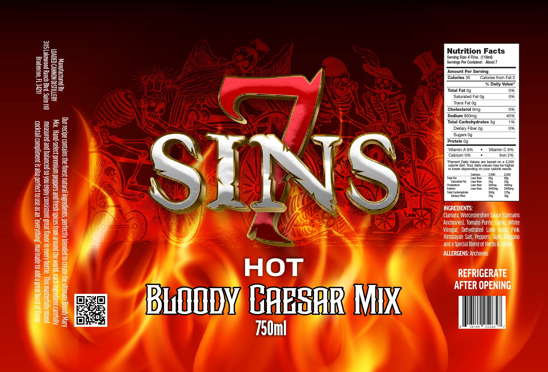 7 Sins Bloody Caesar Mix - Hot - Walmart.com