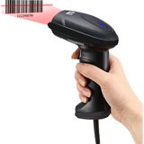 Adesso NuScan 7500CU Antimicrobial Handheld CCD Barcode Scanner - Black ...