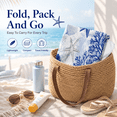 Blue White Coral Starfish Seashell Ocean Marine Microfiber Sandless ...