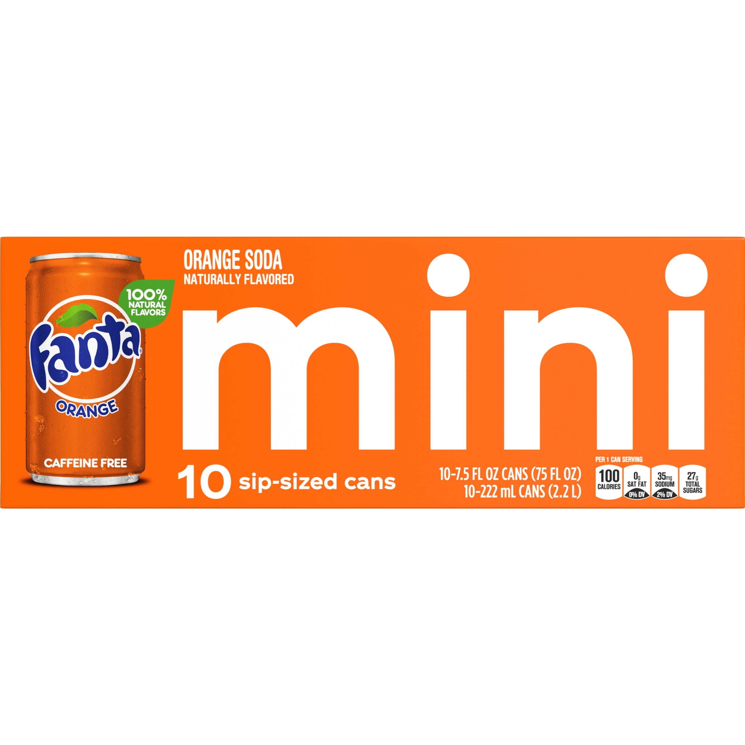 Buy Fanta Caffeine-Free Orange Fruit Flavored Soft Drink Soda Pop, 7.5 ...