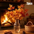 Artificial Maple Leaf Bouquet Yellow Plastic Halloween Decor ...