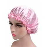 Womens Soft Pure Satin Silk Sleeping Caps Night Sleep Hats Hair Scarves ...