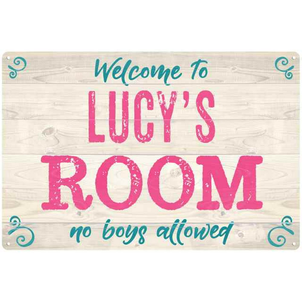 LUCY'S Room Kids Bedroom Sign 8x12 Metal Sign 208120089052 - Walmart ...