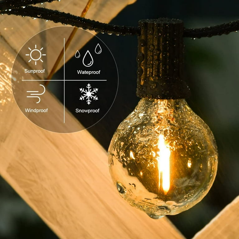 100 Ft Outdoor Globe String Lights | Shelly Lighting