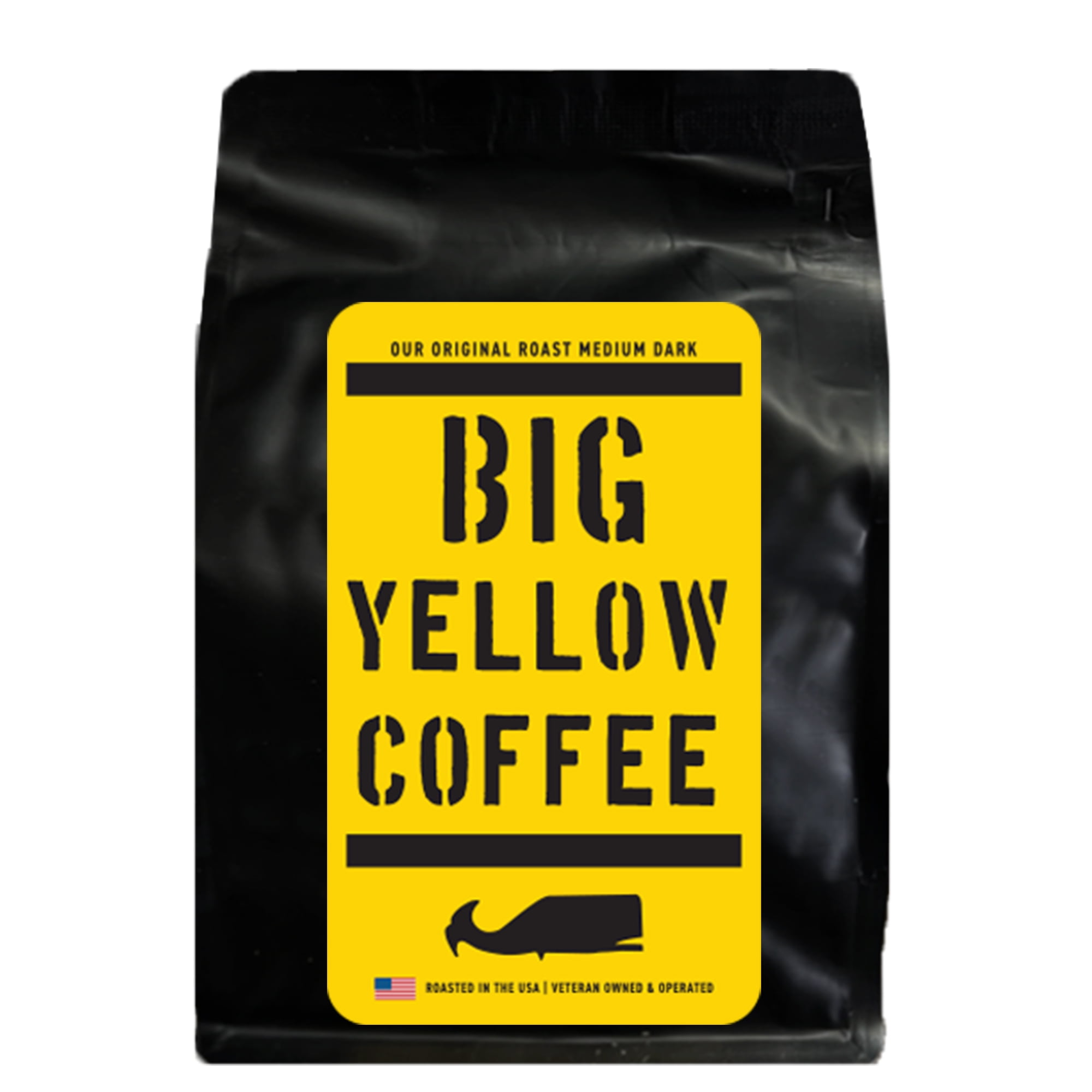 Big Yellow Coffee Original, Medium-Dark Roast, Ground, 12 oz - Walmart.com