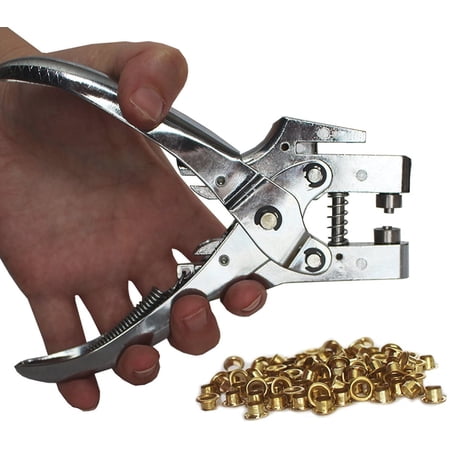 Bail Punch Pliers Set with 100 Eyelets for Repairing Leather, Belts ...