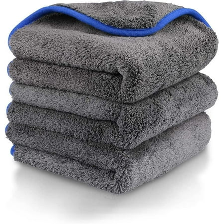 Car Microfiber Cloth - 1200GSM Polishing Cloth - 3 Pieces Microfiber ...